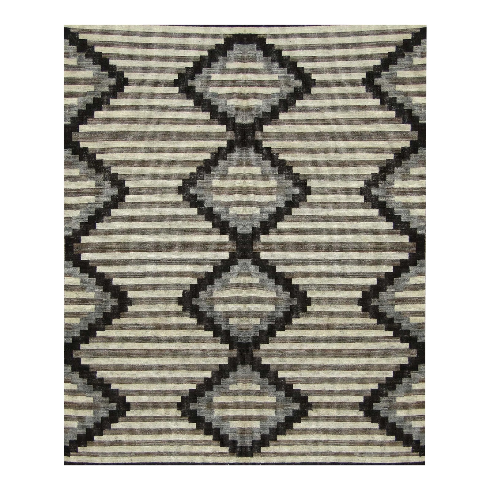 Hand Knotted Ikat Rug - 10'7" X 14'1" | Chairish