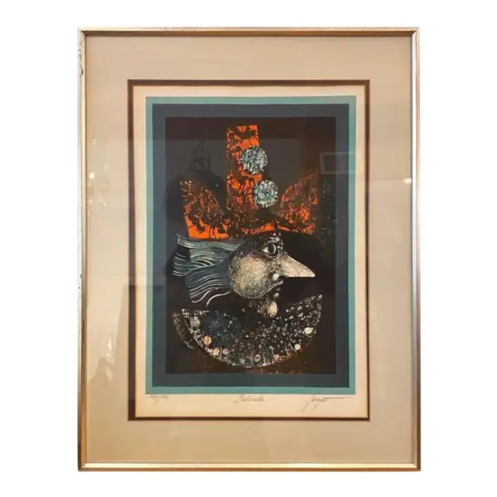 1960s “Julinella” Lithograph by Pierre Jacquot | Chairish