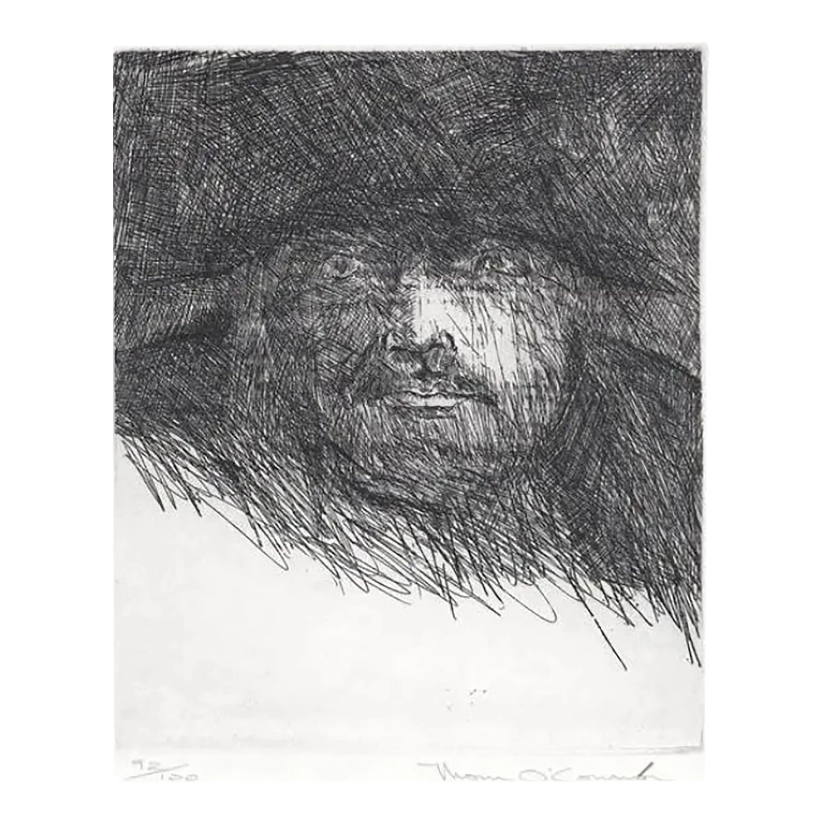 1966 Thom O'Connor Hex #1 Etching | Chairish