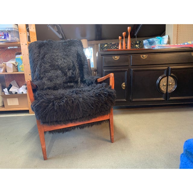 1960s Cintique Furry Lounge Chair, Made in England | Chairish