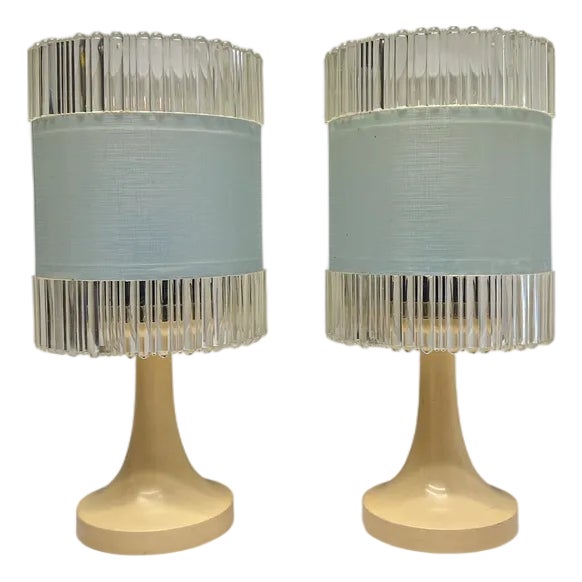 Mid-Century Acrylic Table Lamps from Aro Leuchten, 1970s, Set of 2 ...