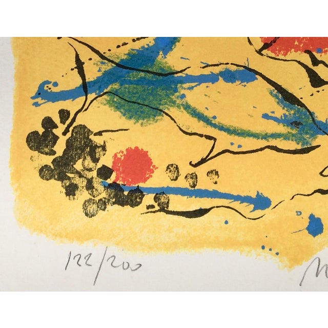 1990s “Yellow Fishes” Screen Print by Dutch Artist Nic Jonk - | Chairish