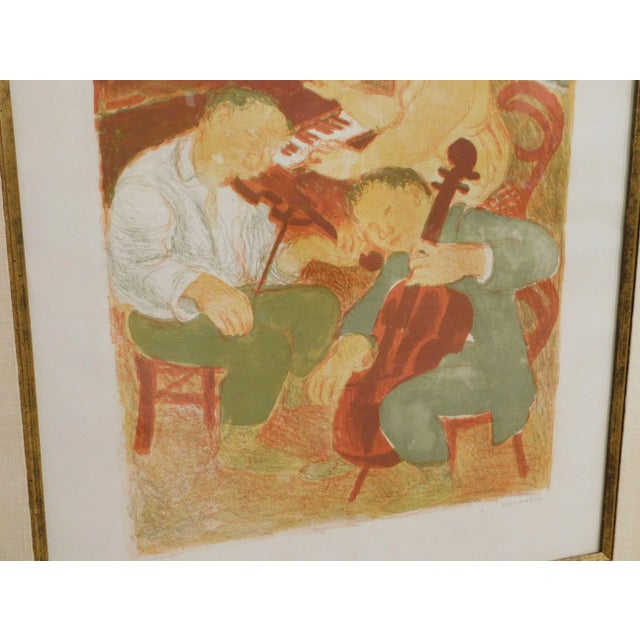 Musicians Trio Original Lithograph Print | Chairish