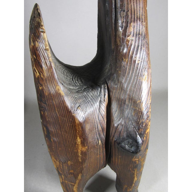 1970s Large Witco Brutalist Carved Cat Sculpture | Chairish