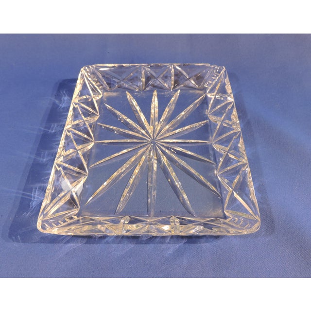 Vintage Godinger Crystal Glass Cheese Dish Wedge Shape Dome Lid Diamond ...