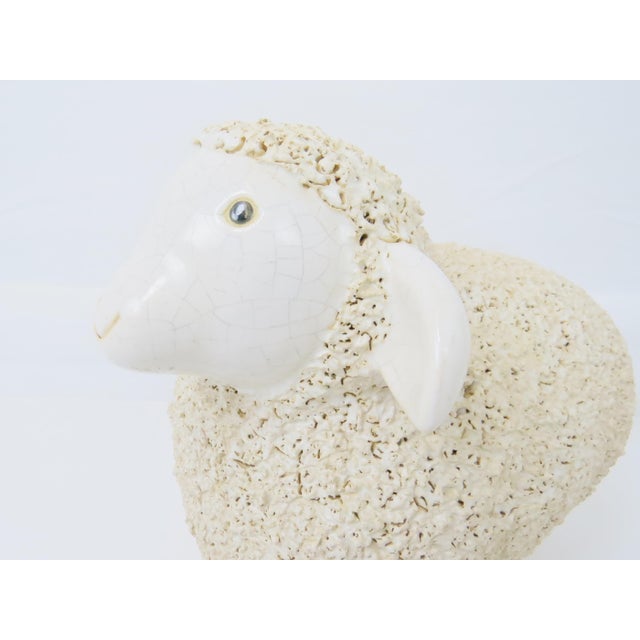 Vintage Woodlodge English Garden Glazed Ceramic Standing Sheep | Chairish