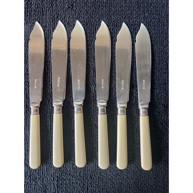 Antique English Sheffield Fish Knife and Fork Set- 12 Pieces | Chairish
