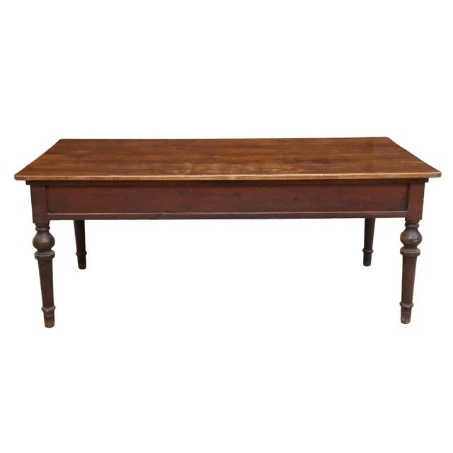 Antique Spanish Rustic Farmhouse Work Dining Table, 19th C | Chairish