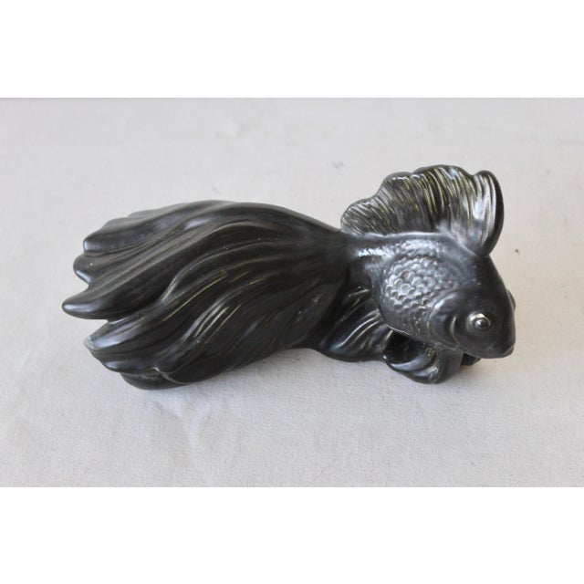 1970s Ceramic Sculptural Glazed Koi Goldfish Decorations-Set of 3 ...