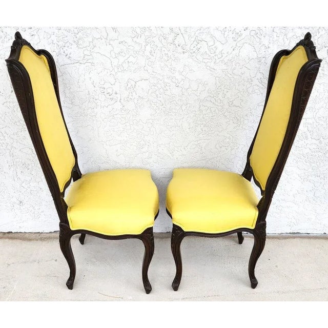 French Dining Chairs Linen Wingback by Mariano Garcia of Spain | Chairish