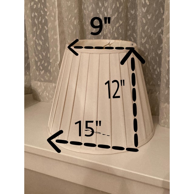 Large Stiffel Silk Pleated Lamp Shade | Chairish