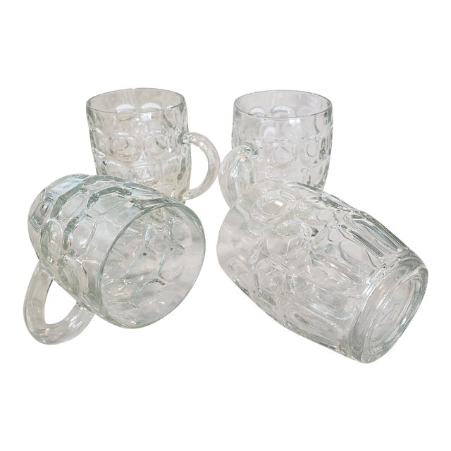 Vintage Ravenhead Glass Half Pint Mugs Set Of 4 Chairish