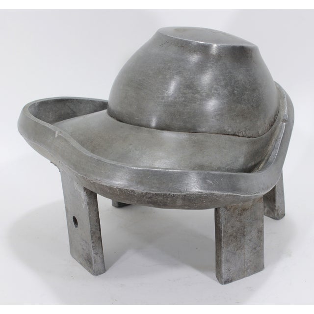 Vintage Industrial Aluminum Hat Block | Chairish