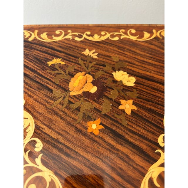 Set of 6 Vintage Italian Marquetry Inlaid Triangle Tables | Chairish