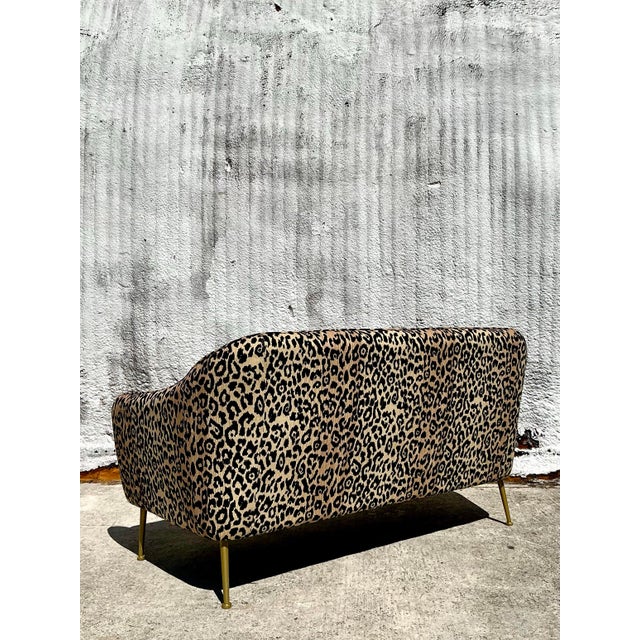 Vintage Boho Leopard Sofa | Chairish