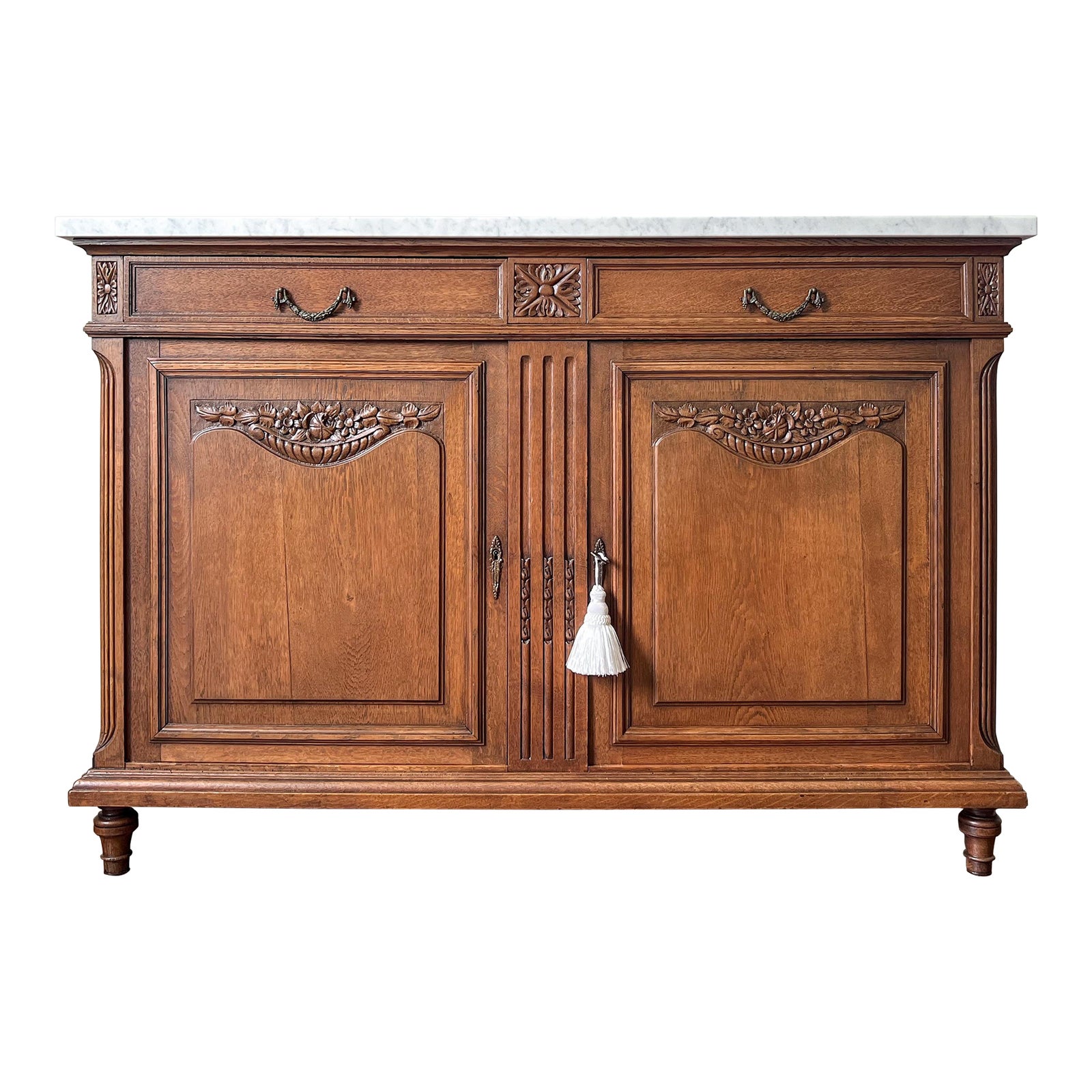 1800s Marble Top Buffet, Entryway Cabinet, Bar | Chairish