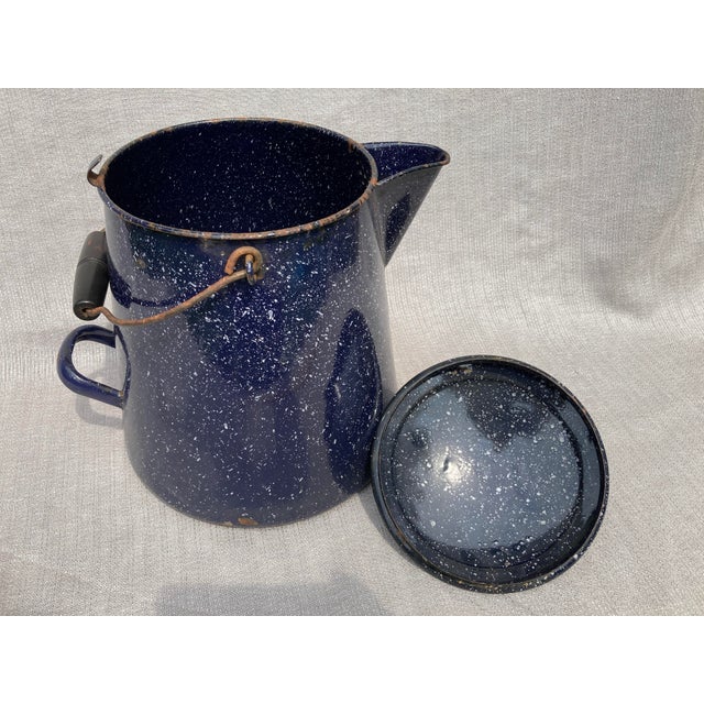 Antique Enamel Cowboy Kettle | Chairish