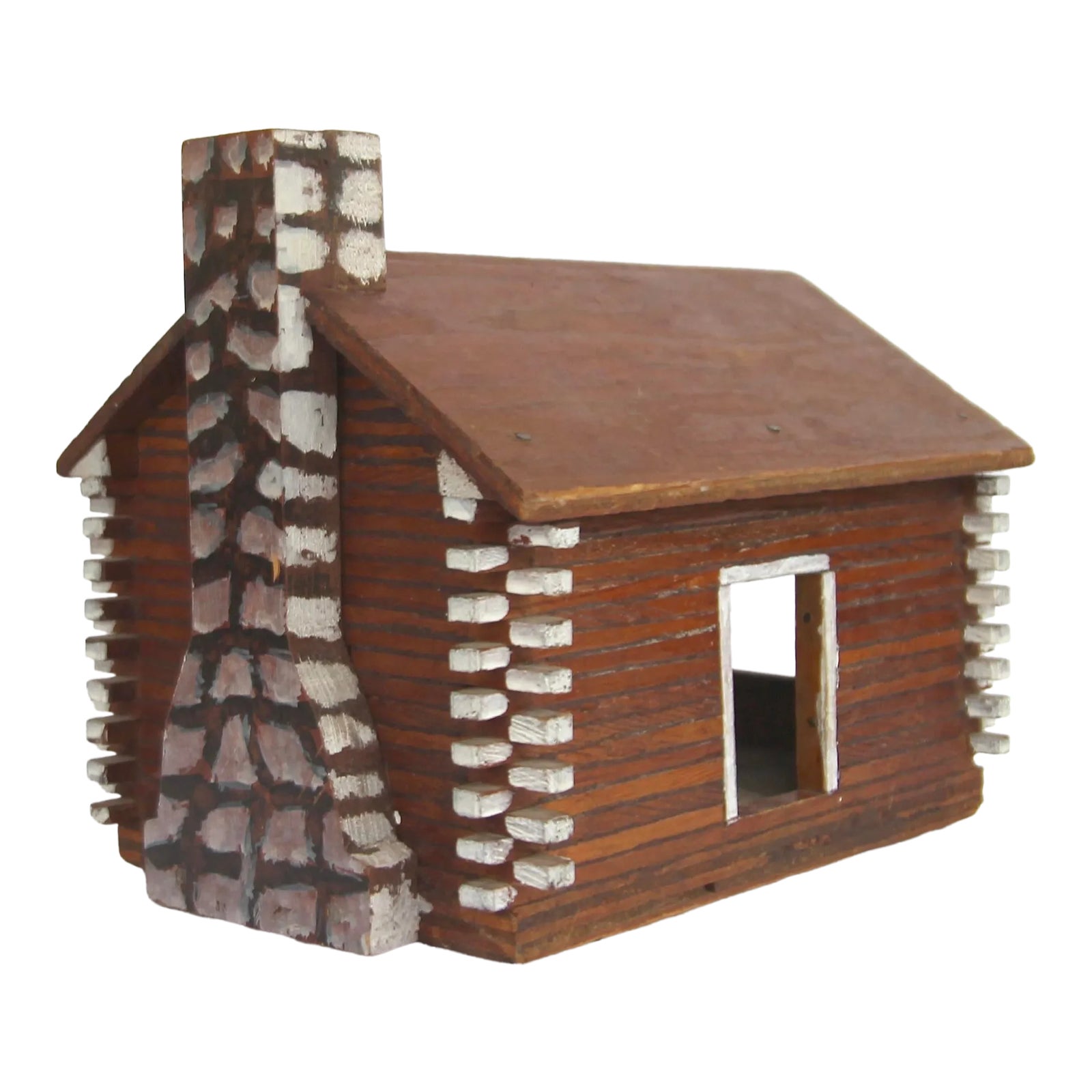 Vintage Log Cabin Model | Chairish
