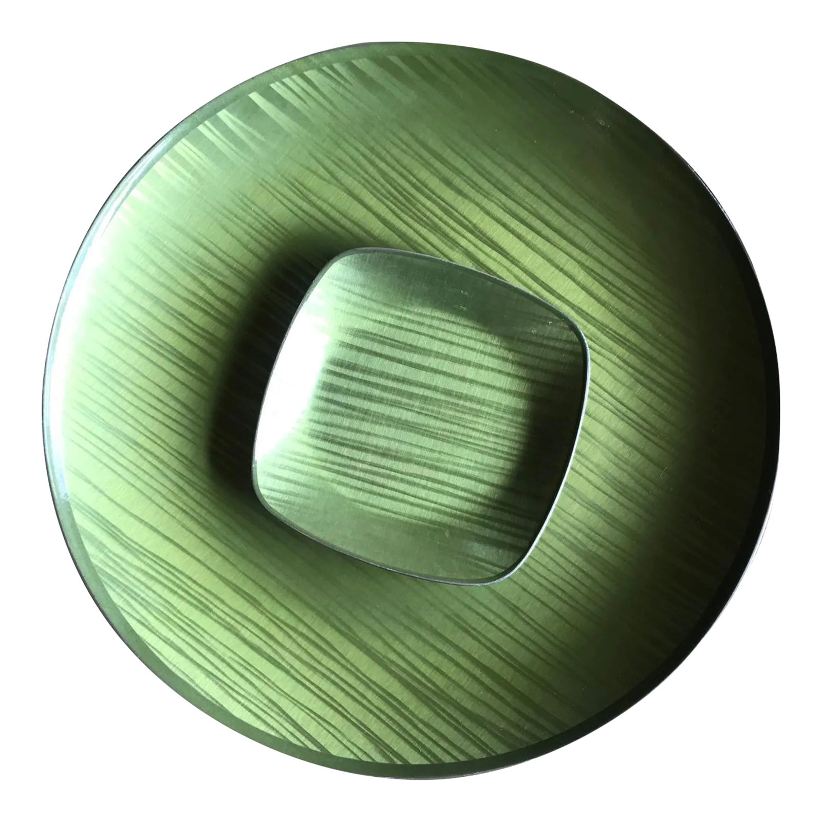 1950s Catherineholm Strek Cathedral Metal & Enamel Green Striped ...