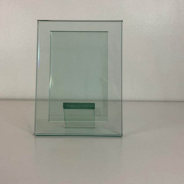 Vintage Frameless Glass Floating Picture Frame | Chairish