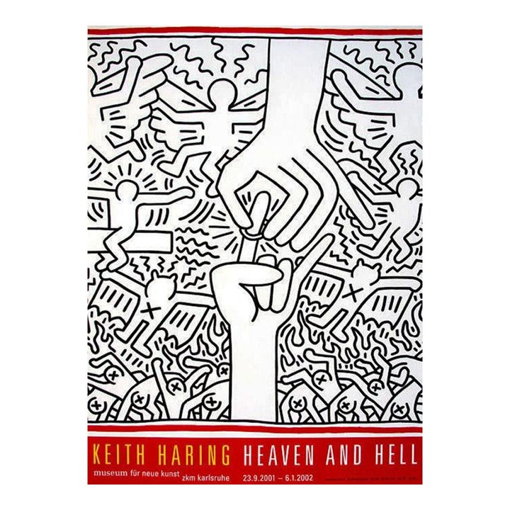 2001 Keith Haring - Heaven and Hell Poster | Chairish