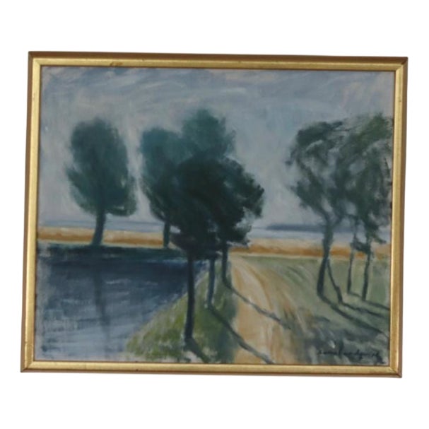 Sune Lundquist, Trees, 1960s, Oil on Canvas, Framed | Chairish