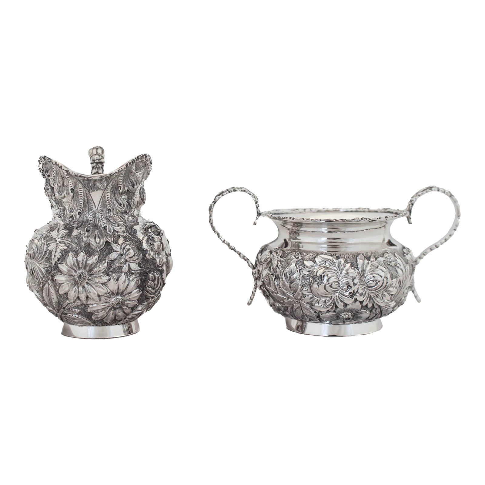 Sterling Cream & Sugar, 1916 - A Pair | Chairish