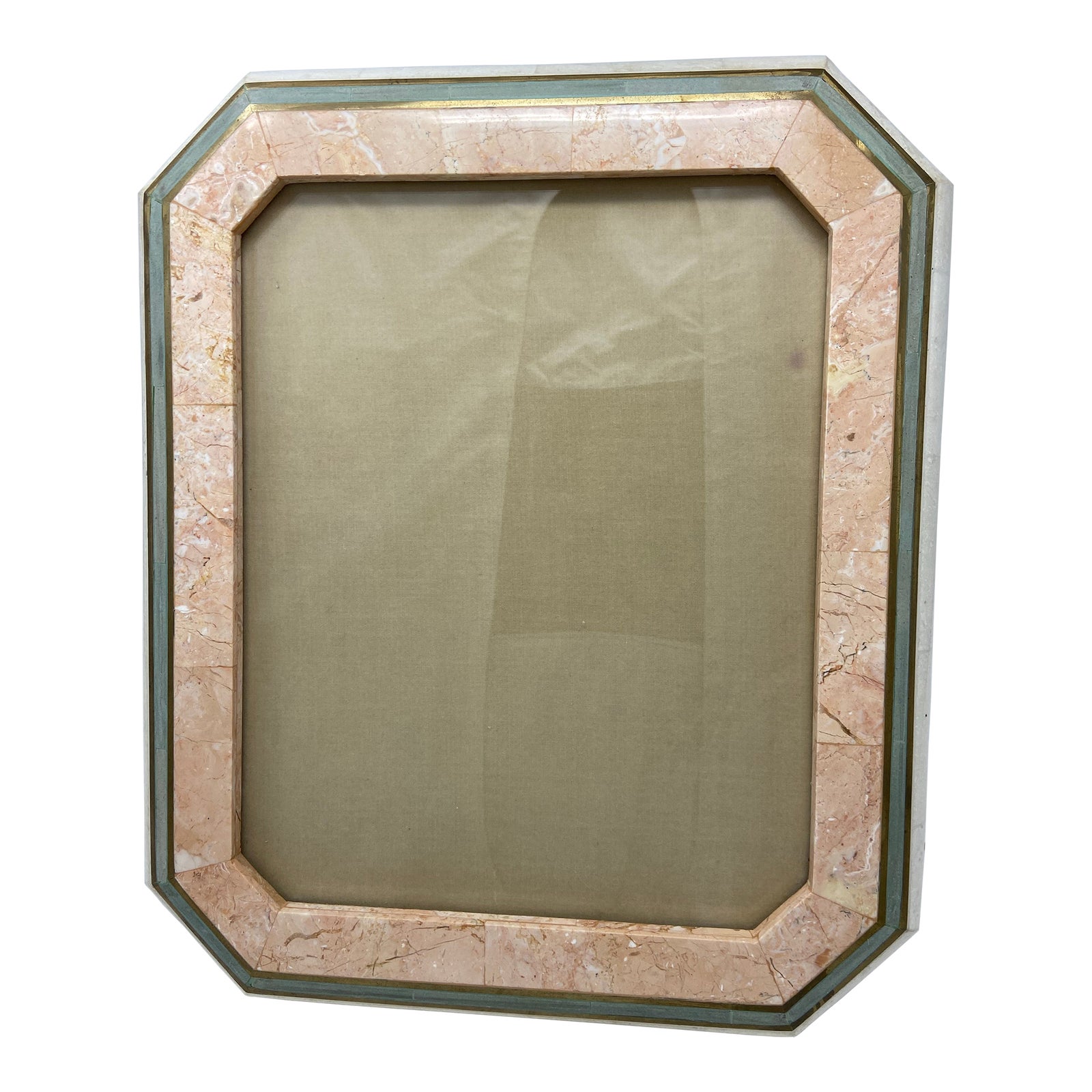 Postmodern Tessellated Stone Octogonal Picture Frame in the Manner of ...