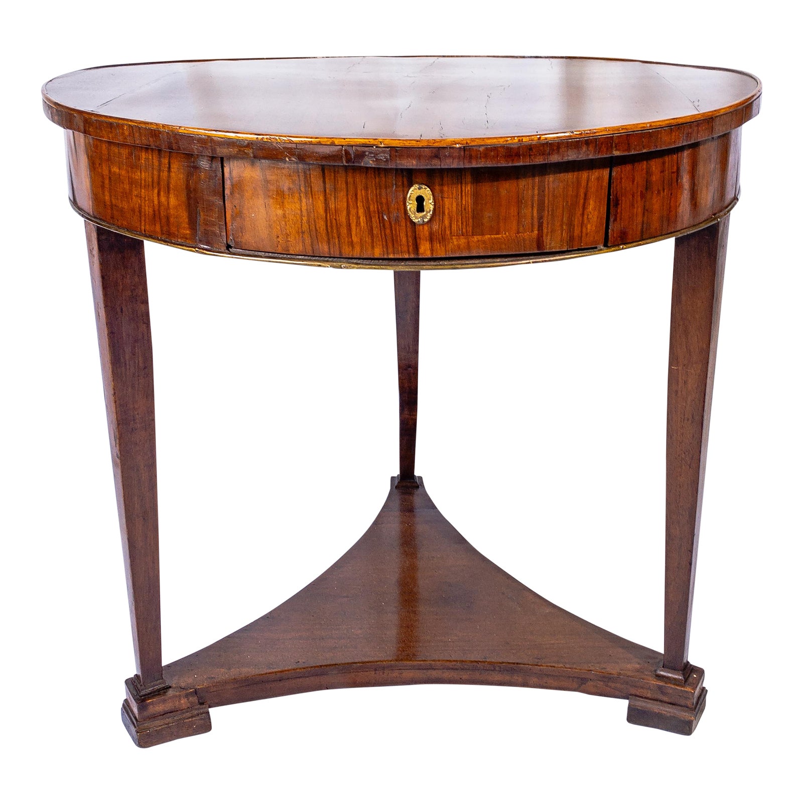 19th Century Italian Walnut Gueridon Table With Trifold Base & Lock ...