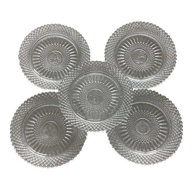 Glass Crystal Plates 1978 Fostoria Stratton Pattern Crystal Plates ...