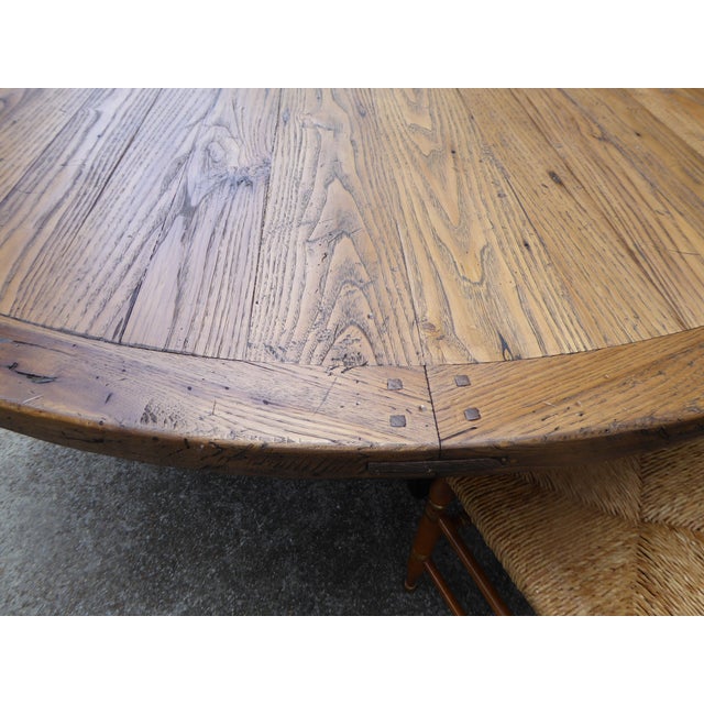 Early Americana = Real McCoy Chestnut Farm Table | Chairish