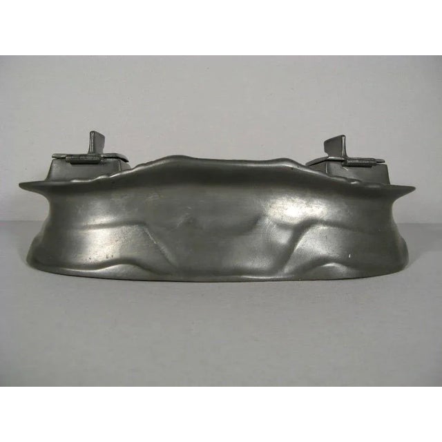 Art Nouveau Pewter Double Inkwell From the 1900s | Chairish