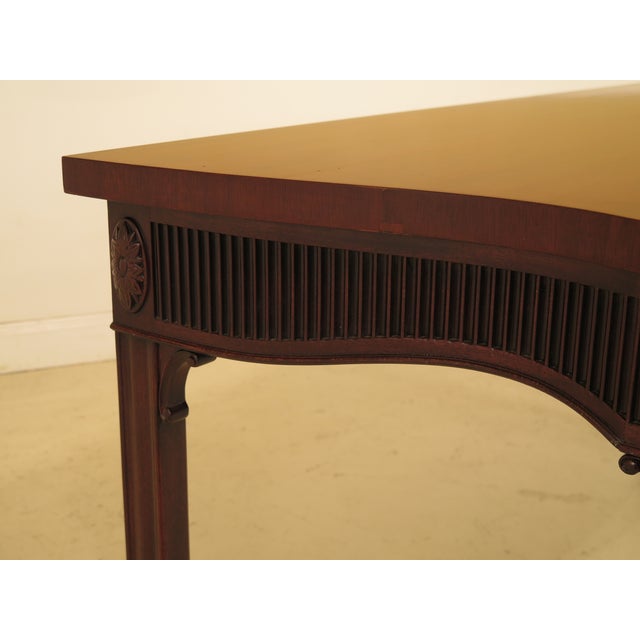 1960s Georgian Kittinger Carved Mahogany Console Table | Chairish