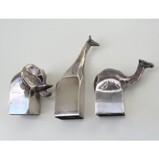 Vintage Set of 3 Dansk Design Silver Plated Animal Paperweights by ...