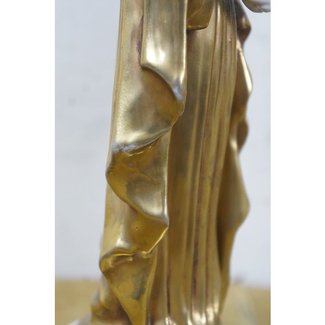 Neoclassical Greek Goddess 24k Gold Gilt Porcelain Statues Figurines 11 ...