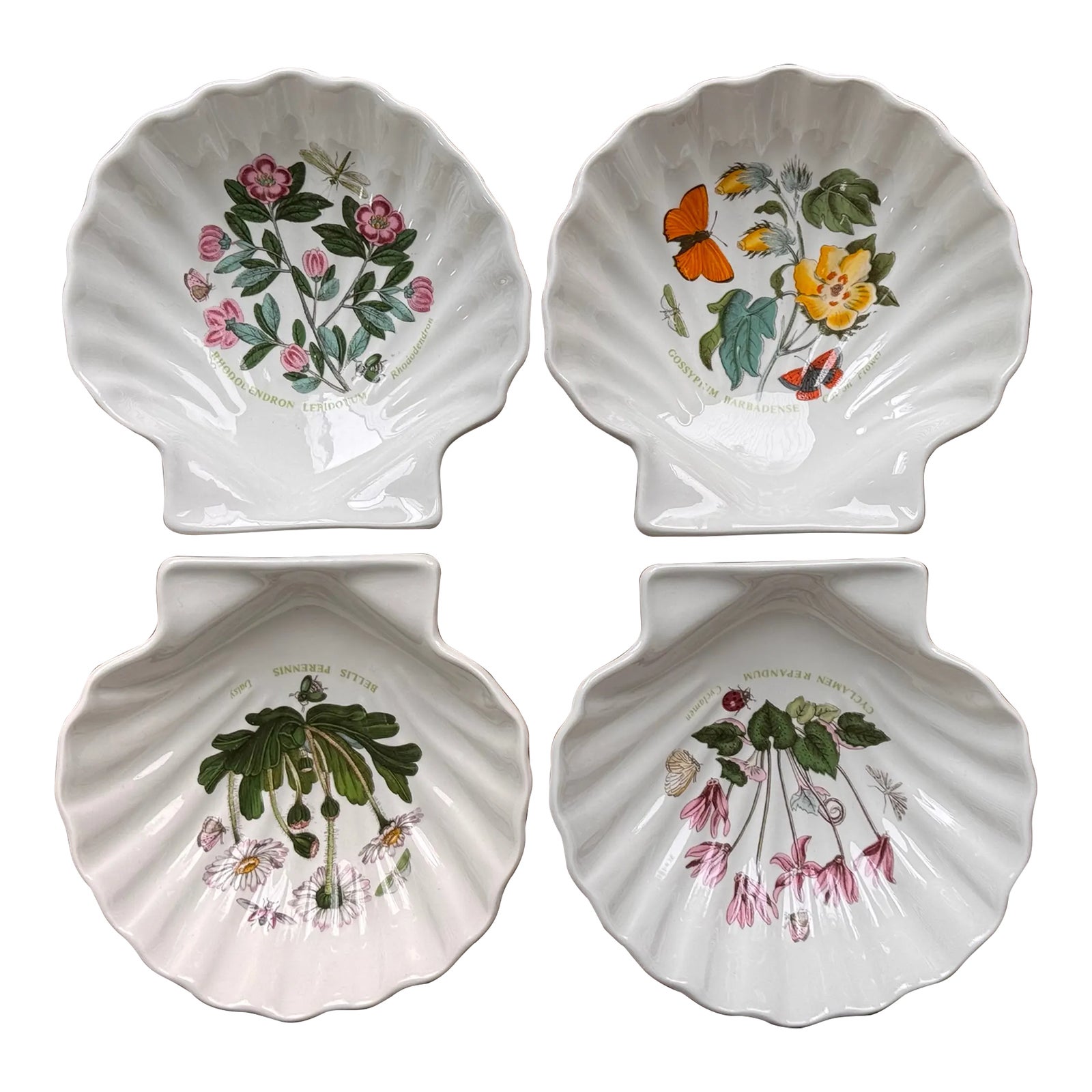 Vintage Portmeirion Botanic Garden Shell Bowls - a Set of 4 | Chairish