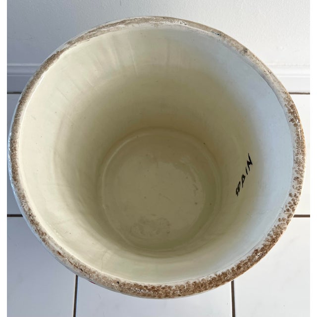 Large Vintage Hand Painted Flower Garden Stool | Chairish