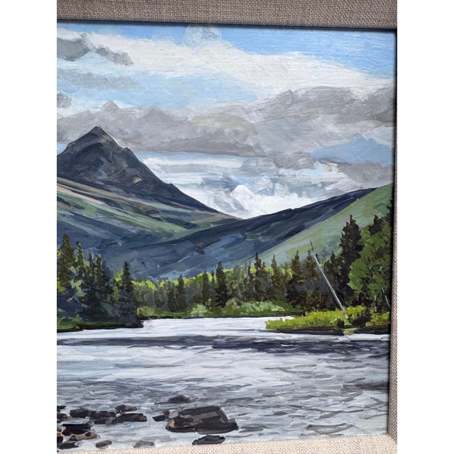 Unknown Artist, Oil on Board, River and Evergreen Valley Beneath ...