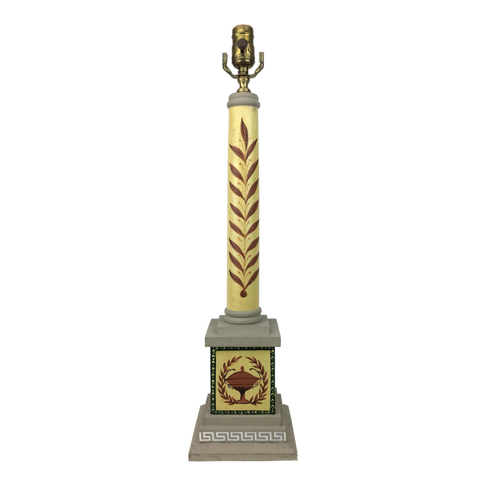 1970s Traditional Roman Column Victory Table Lamp | Chairish