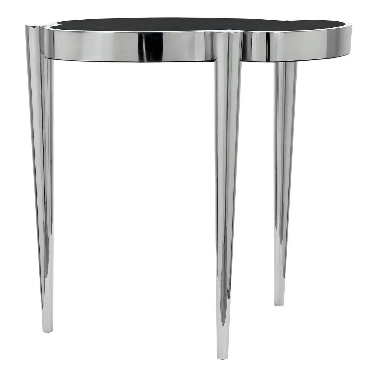 Stainless Fermo Side Table (stainless Steel & Parchment) | Chairish