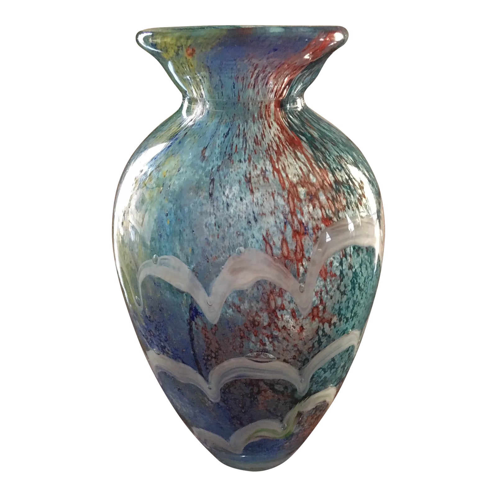 Mid Century Style Glass Vase | Chairish