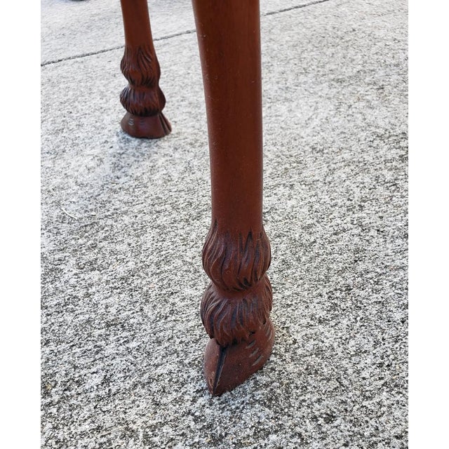 Mid 20th Century Irish Flame Mahogany Drop Leaf Side Table | Chairish