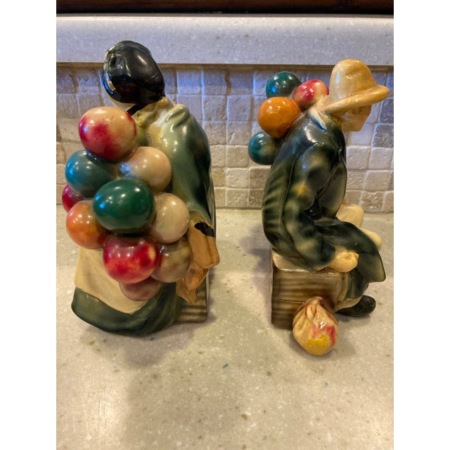 Vintage Chalkware Balloon Man and Woman Roman Art Co., Numbered - Set ...