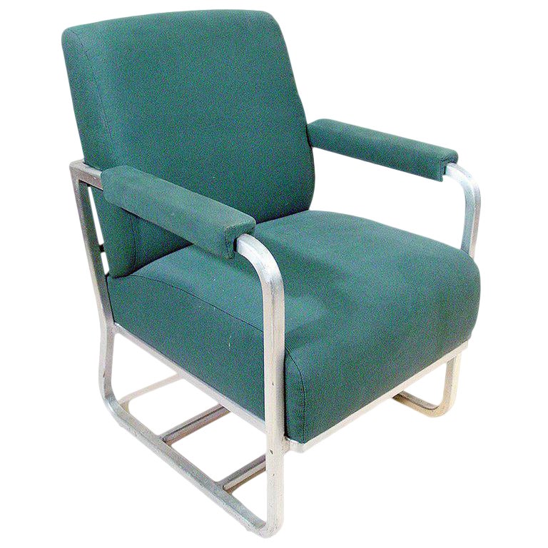 Aluminum Pullman Passenger Train Railroad Lounge Chair | Chairish