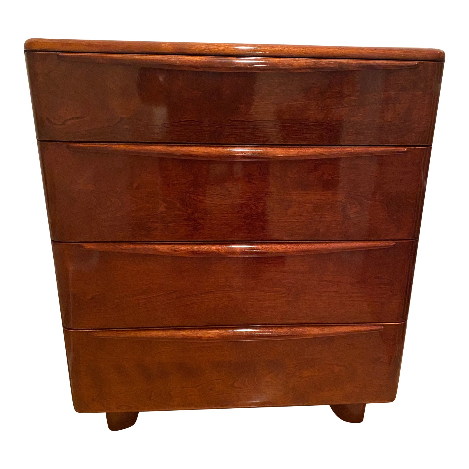 Mid 20th Century Heywood Wakefield Signed Mahogany Small Art Deco ...