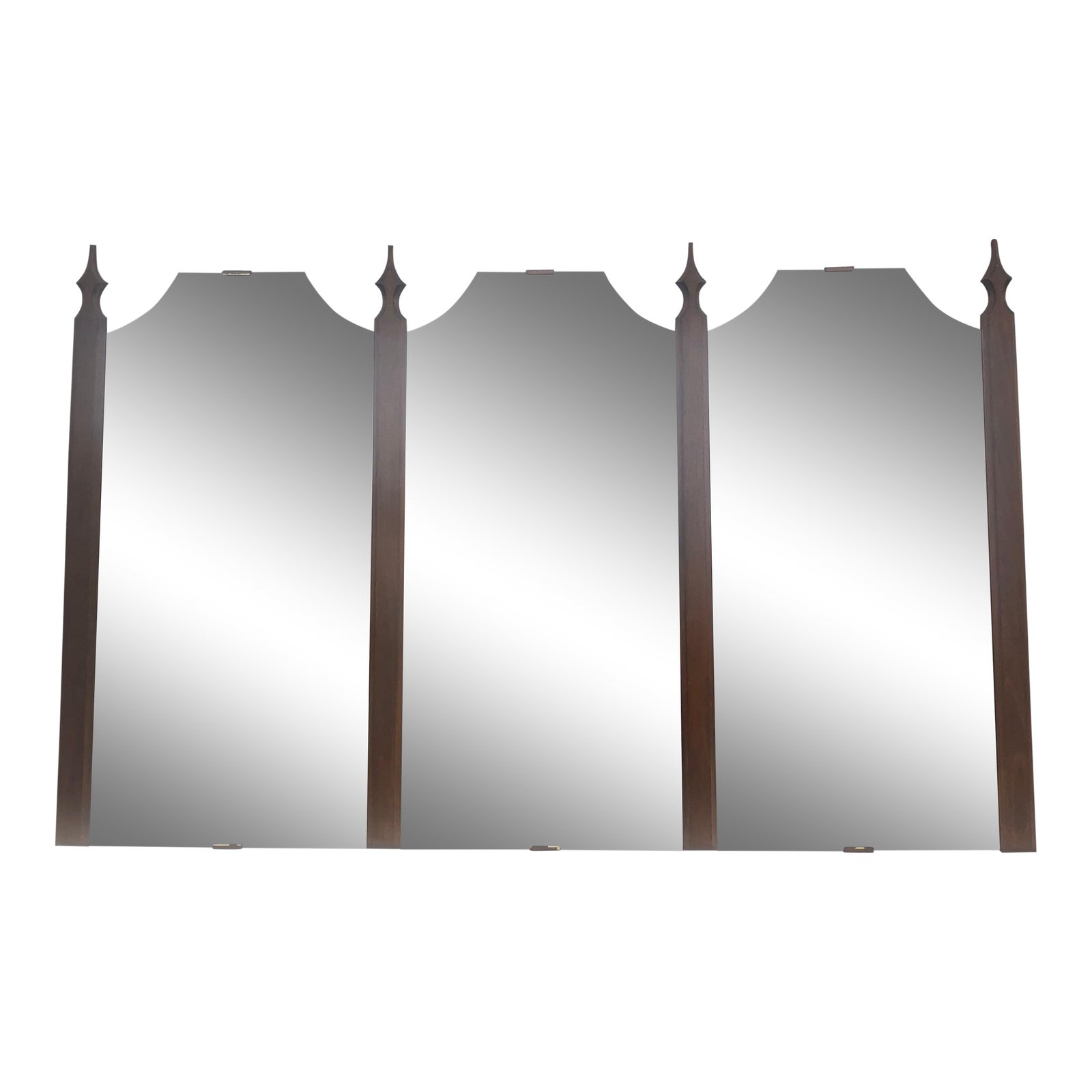 Mid Century Modern Three Panel Wall Mirror | Chairish