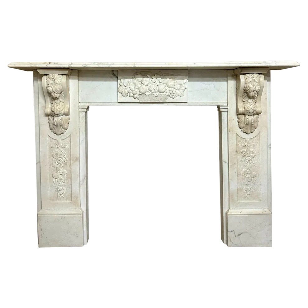 Large Antique English Fireplace, 1860 | Chairish