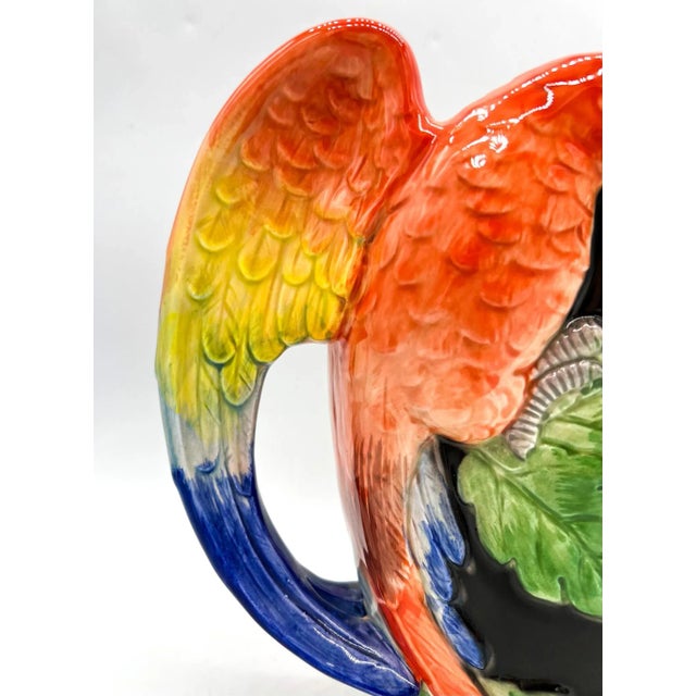 1980's Tropical Animalia Fitz and Floyd Parrot Bird Ceramic Pitcher ...