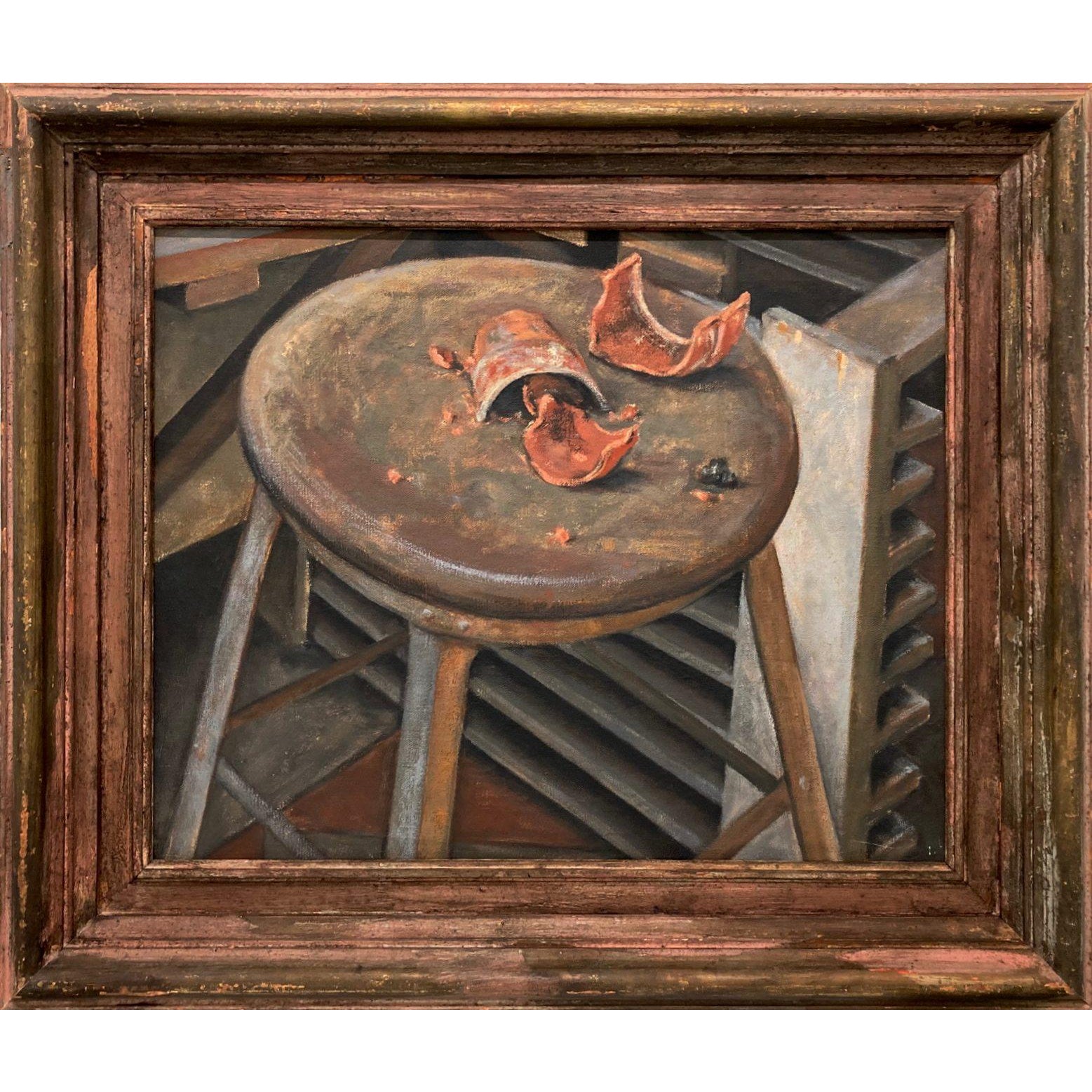 Extraordinary 1931 Still Life Painting of a Broken Flower Pot by Artist ...