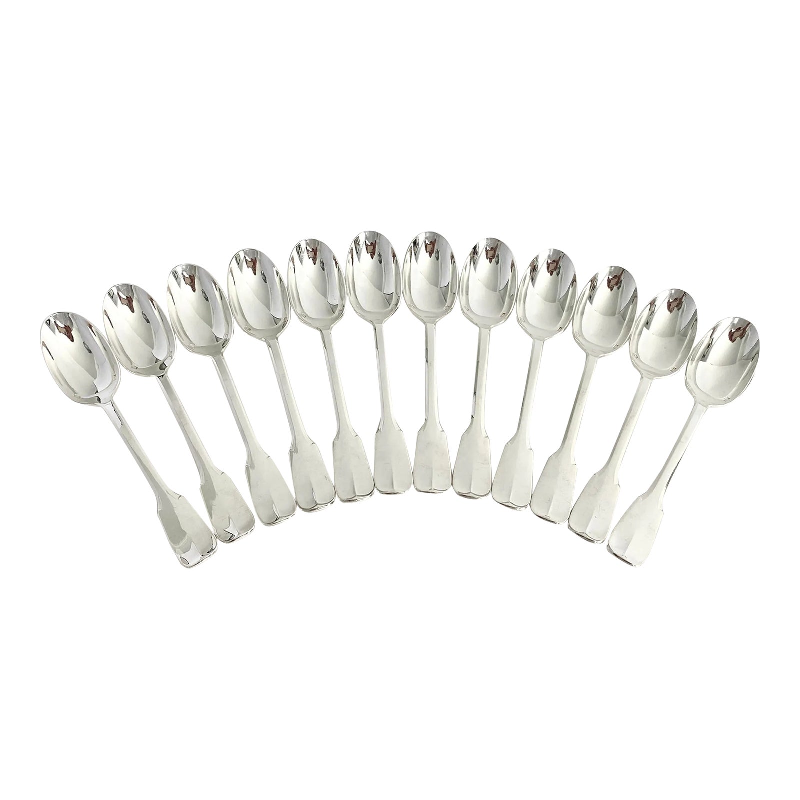 Antique French Christofle Teaspoons - Set of 12 | Chairish